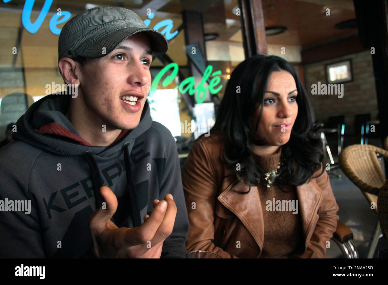 In this Feb. 15, 2012 photo Moroccan activist rapper Mouad Belghouat ...