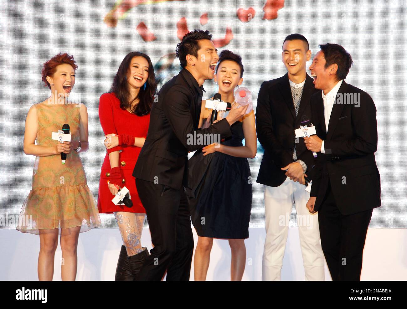From left to right: Taiwanese actress Amber Guo Cai-jie, Taiwanese actress Shu Qi, Taiwanese ...