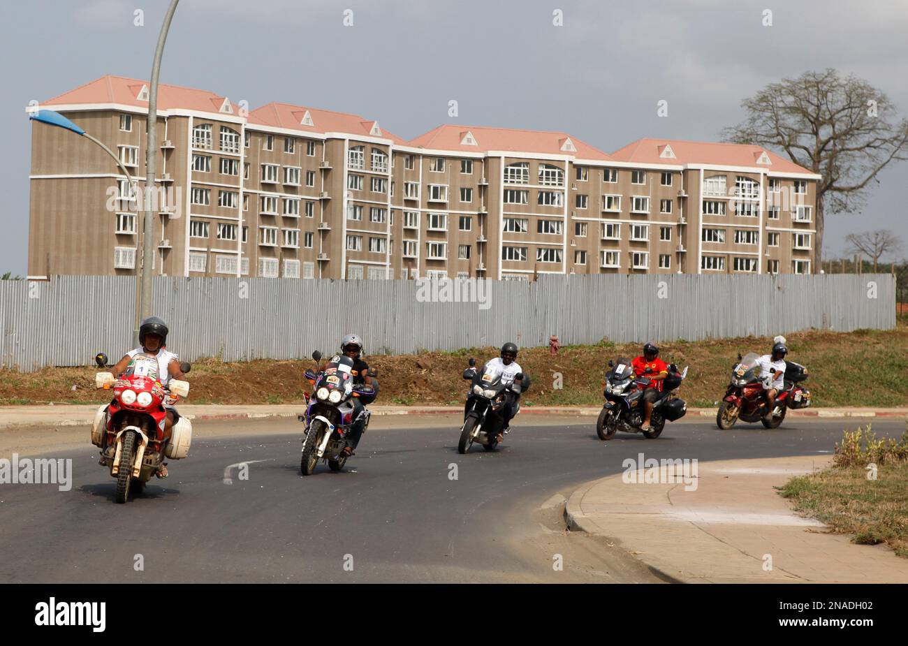 Angolan fans who drove from Angola to Equatorial Guinea for the African ...