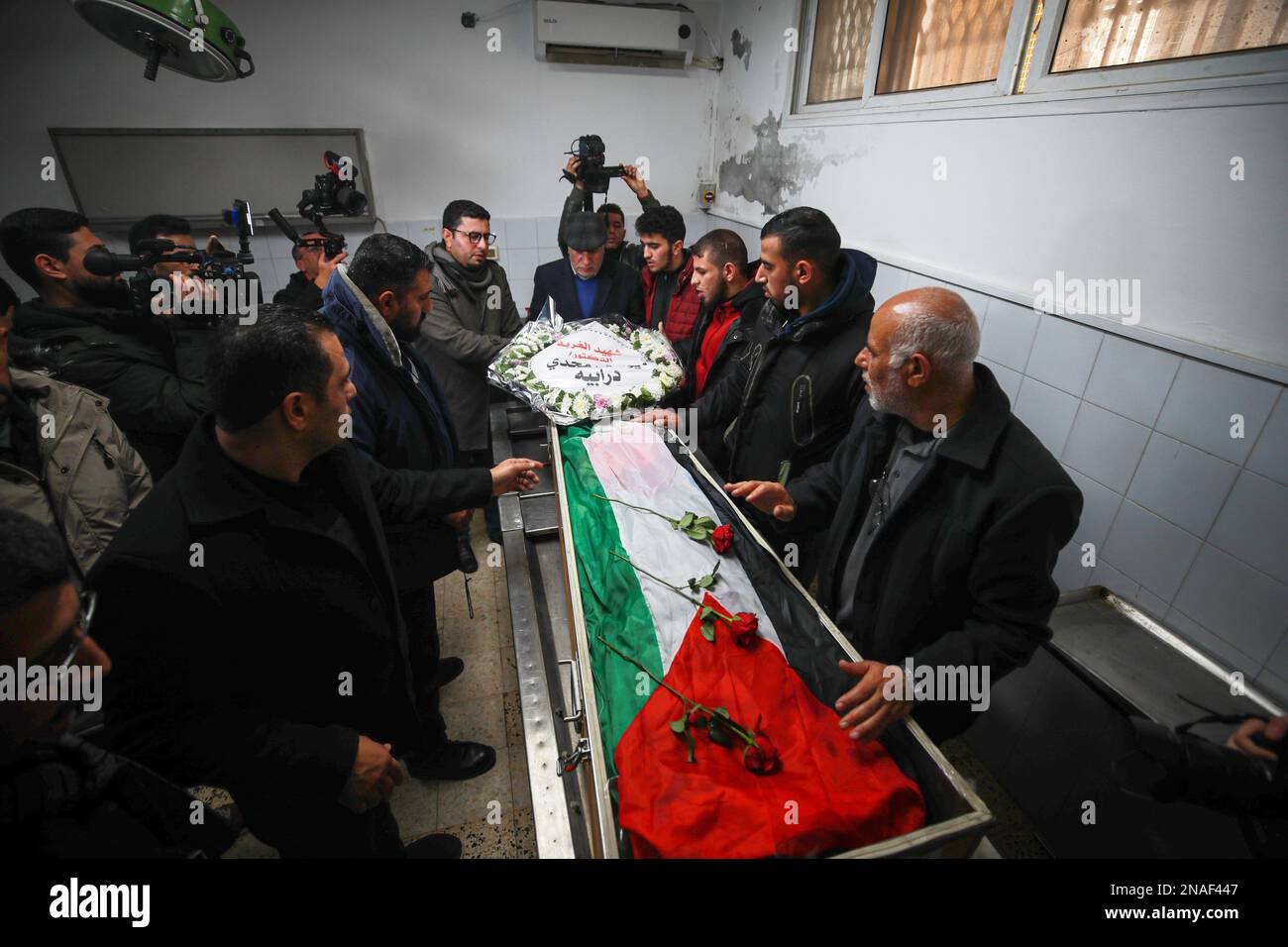 Gaza. Palestine. 12th février 2023. La famille du martyr palestinien ...