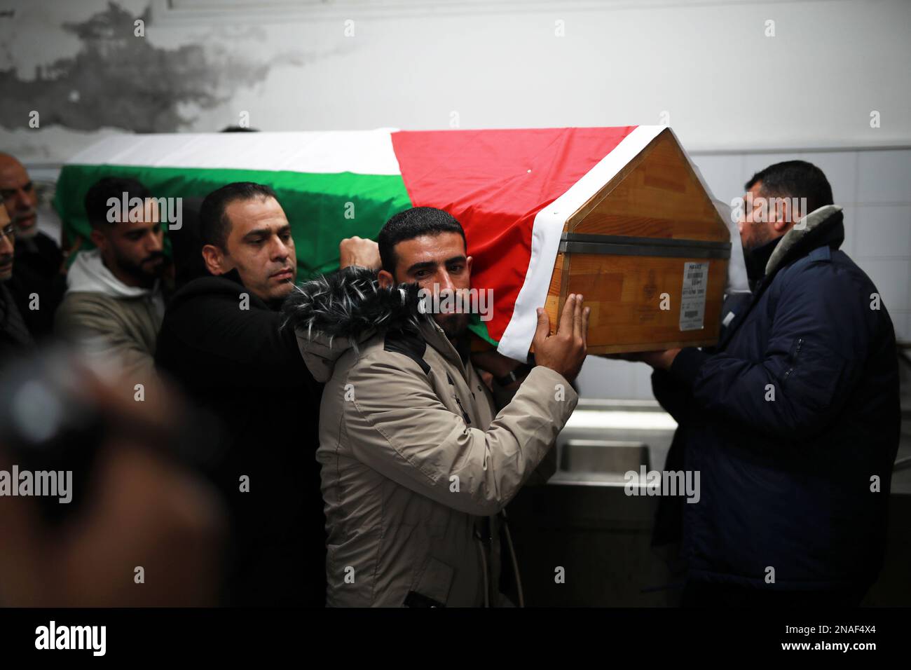Gaza. Palestine. 12th février 2023. La famille du martyr palestinien ...