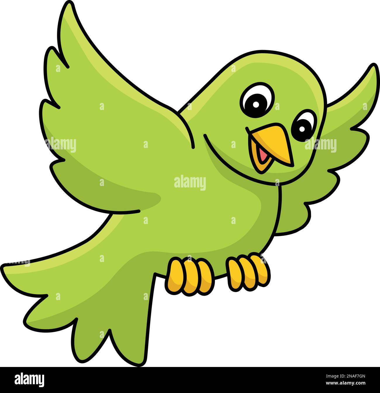 Illustration de la partie en couleur du dessin animé d'oiseau Image ...