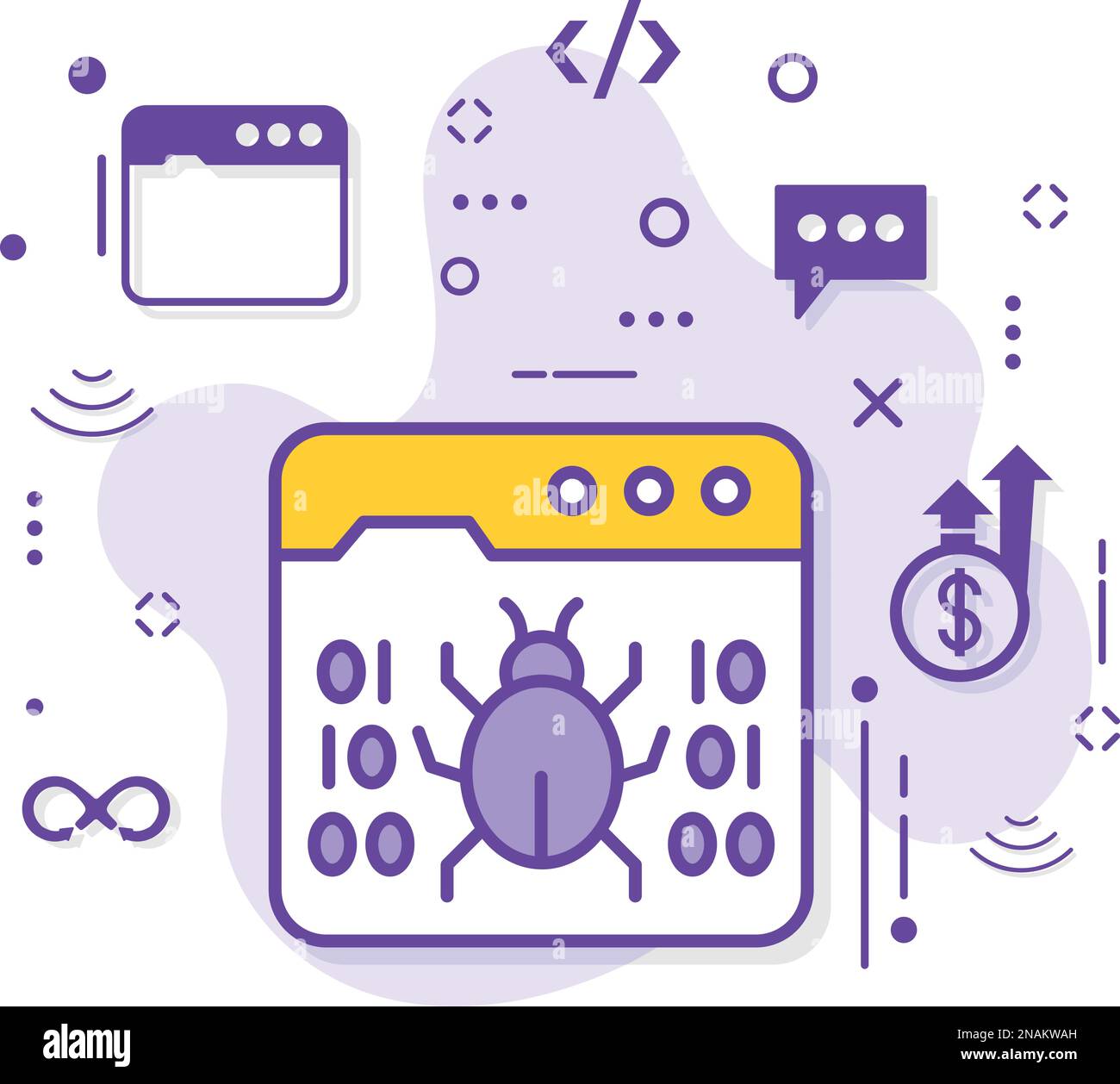 Menace informatique Banque d'images vectorielles - Alamy