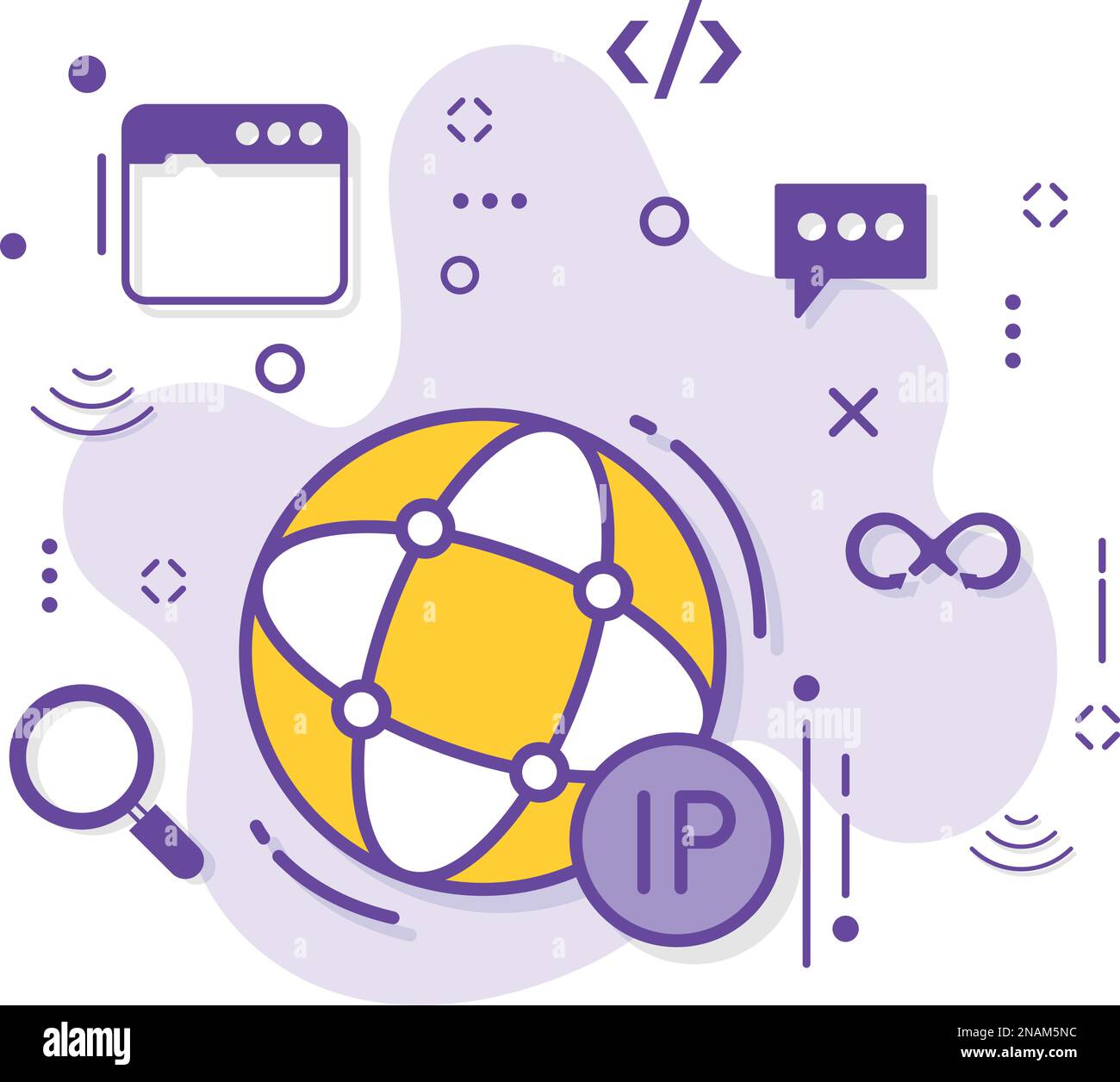Illustration IPv4 et IPv6, signe TLS IPSec, concept d'adresse de ...