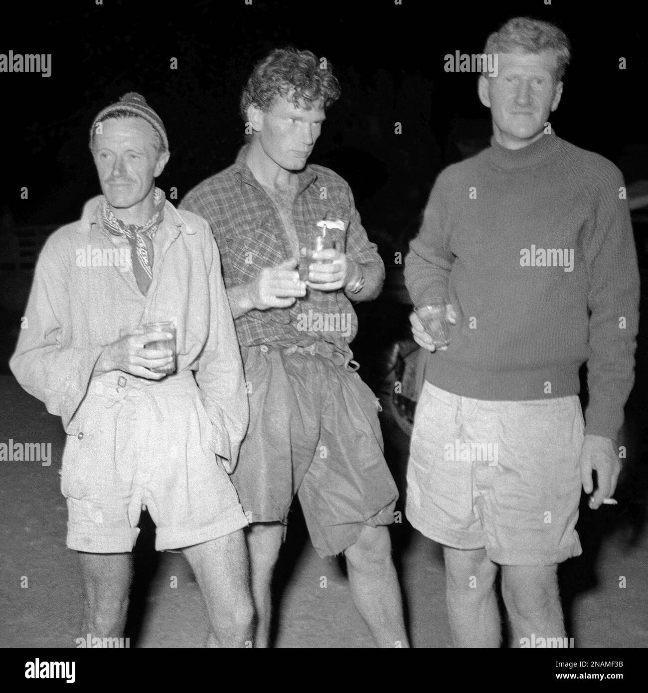 Colonel John Hunt, right, leader of the British Everest Expedition ...