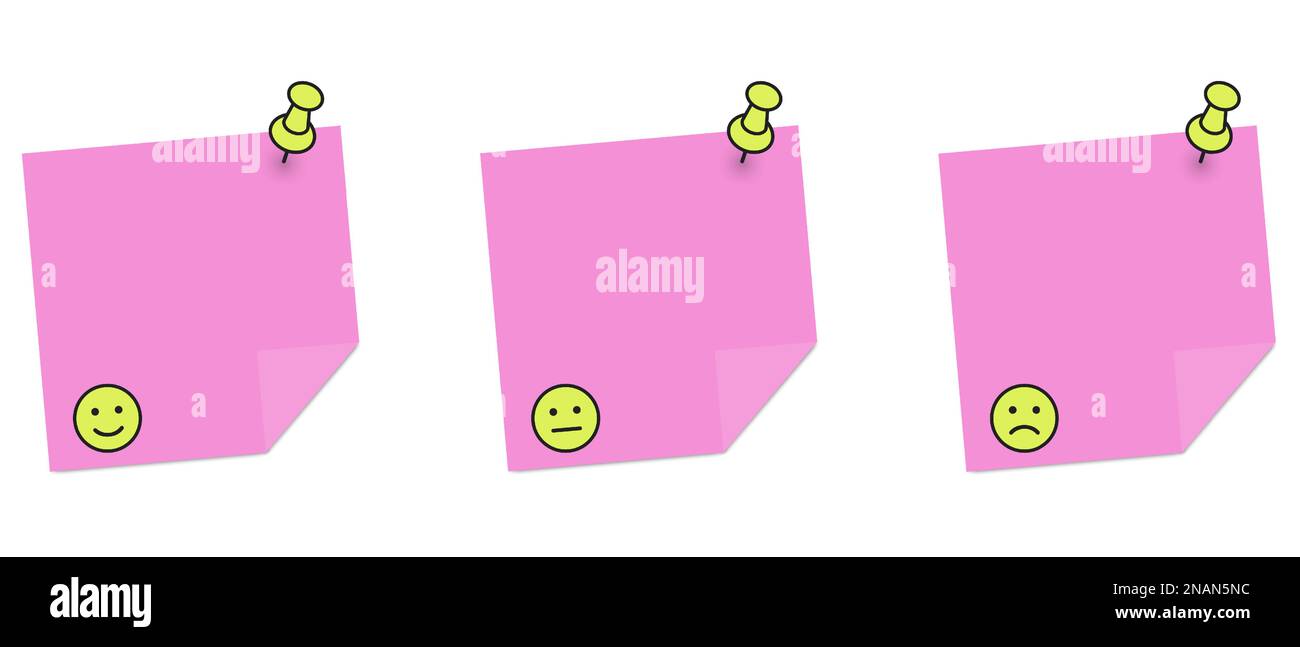 Post it smiley Banque d'images vectorielles - Alamy