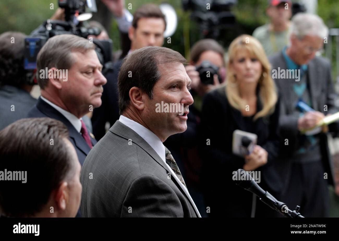 Lt. John Corina of the Los Angeles County Sheriff's Department speaks ...