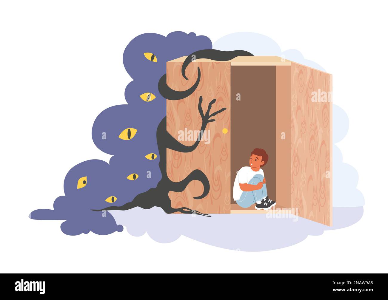 Enfants souffrant Banque d'images vectorielles - Alamy