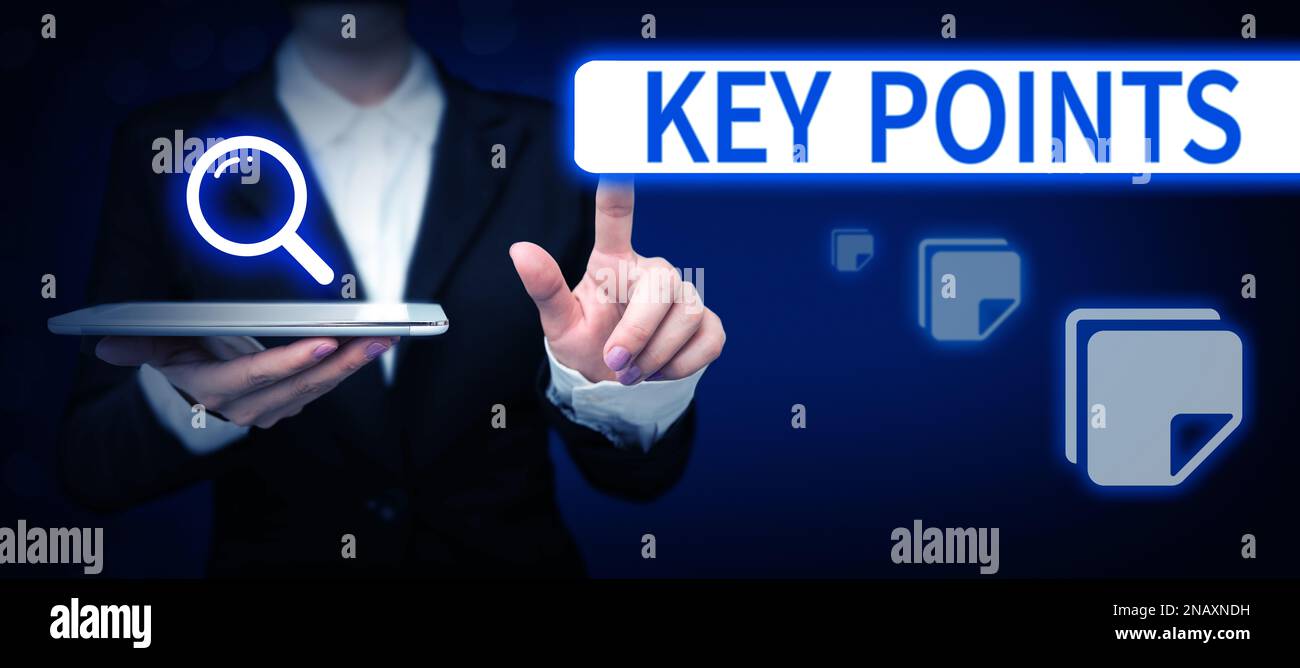 Affiche présentant les points clés. Photo conceptuelle la plus ...