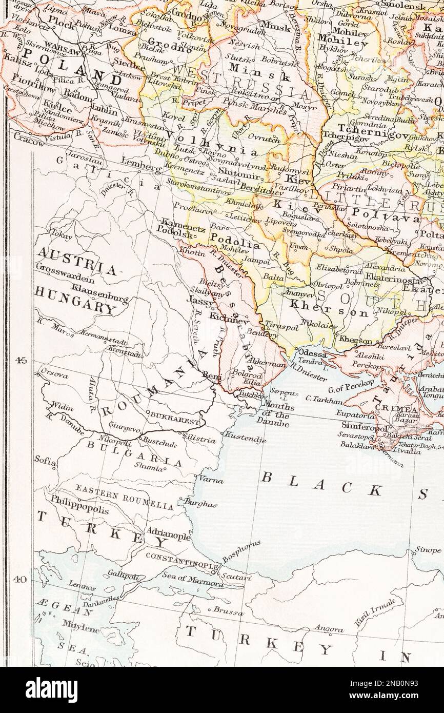 Carte historique de la bessarabie Banque de photographies et d’images à ...