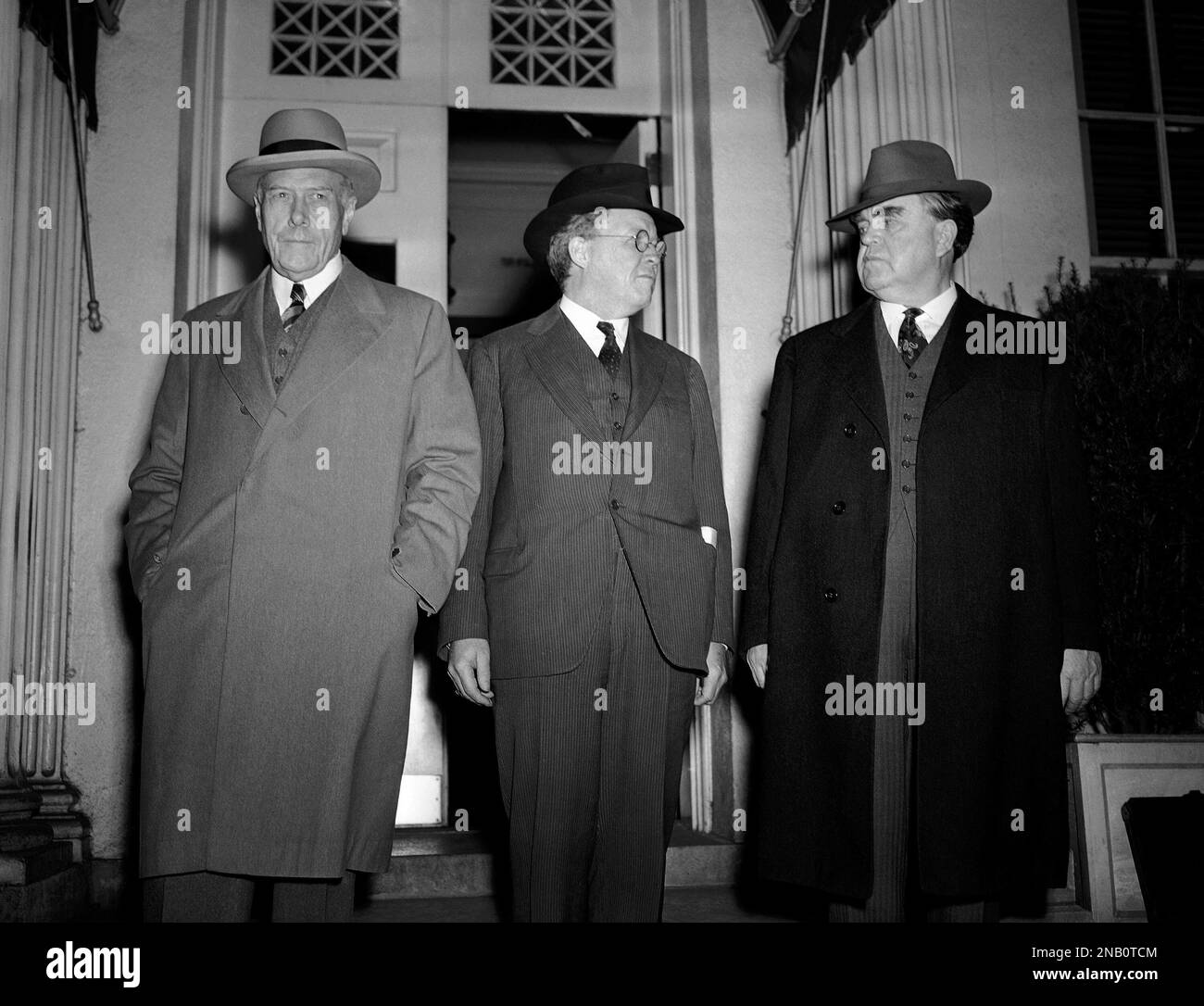 Myron C. Taylor, left, with William H. Davis, chairman of National ...