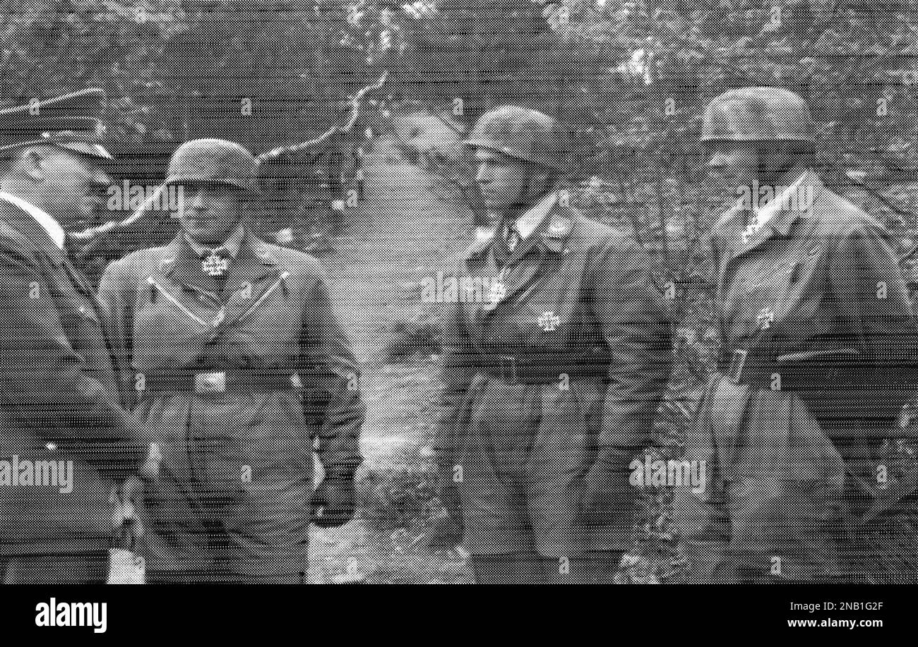 Adolf Hitler at the Western Front on May 14, 1940, after he decorated ...
