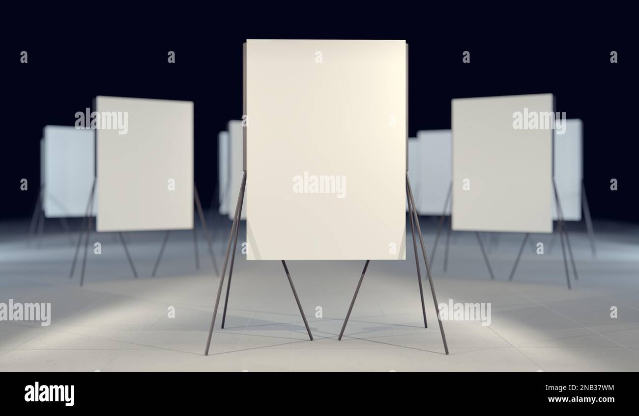 Tableau de présentation, tableau blanc vierge pour la conférence ...