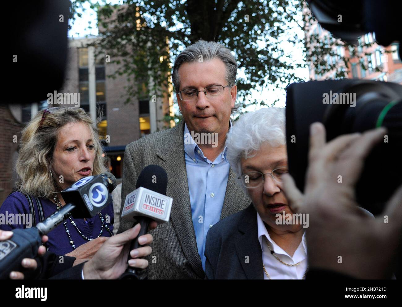 Dr. William Petit Jr., center, and his sister Johanna Chapman, left ...