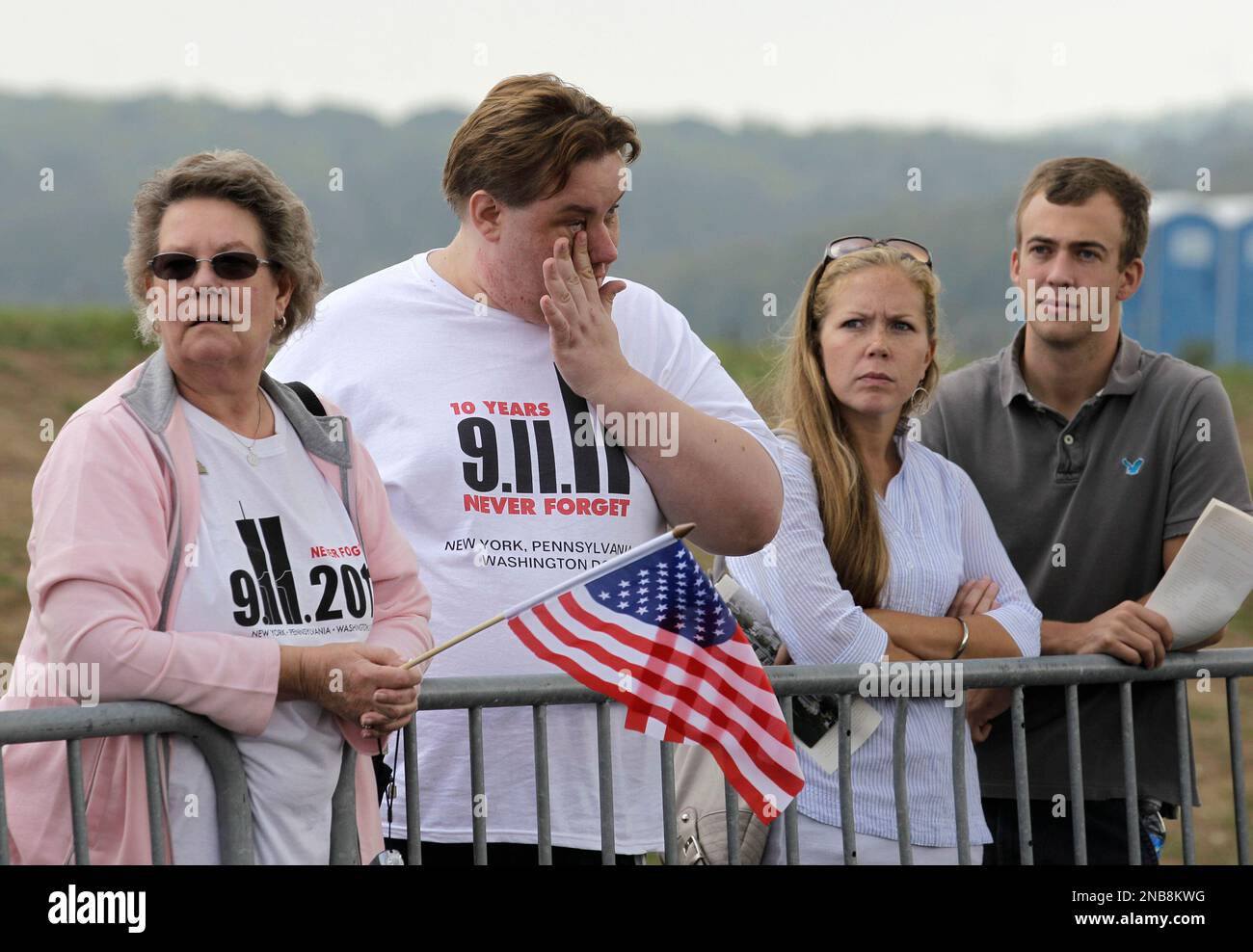 James Poe, second left, of New Kensington, Pa., and his mother Elaine ...
