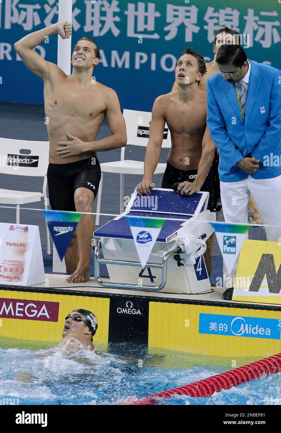 U.S. team members, from left, Nicholas Thoman, Mark Gangloff, Michael ...