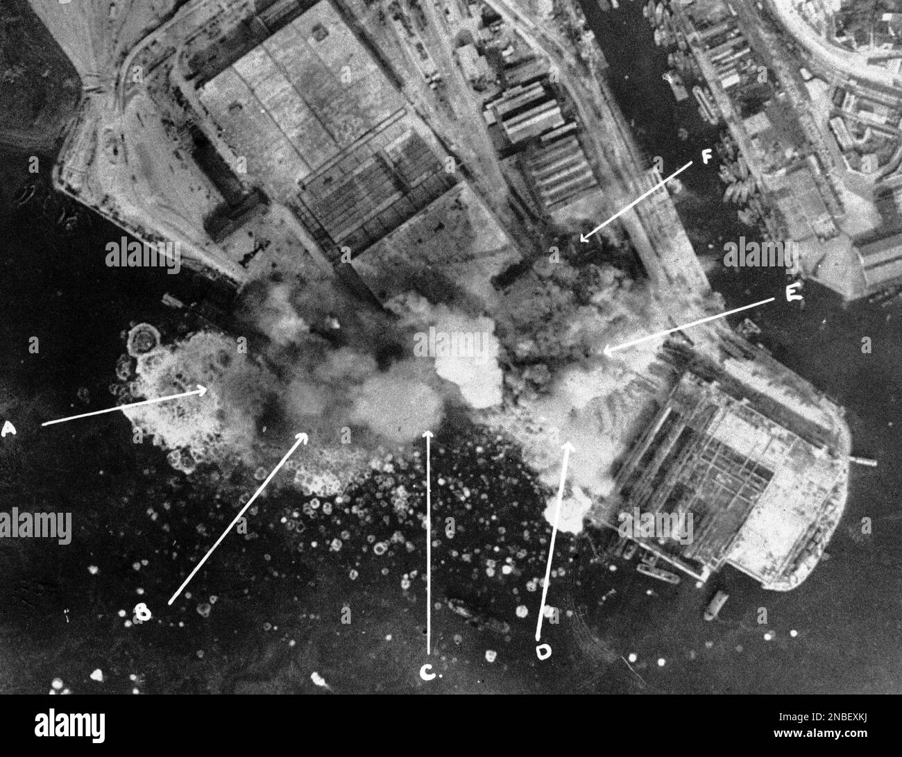 Destruction visited on an Axis U-boat base was made in a raid on the ...
