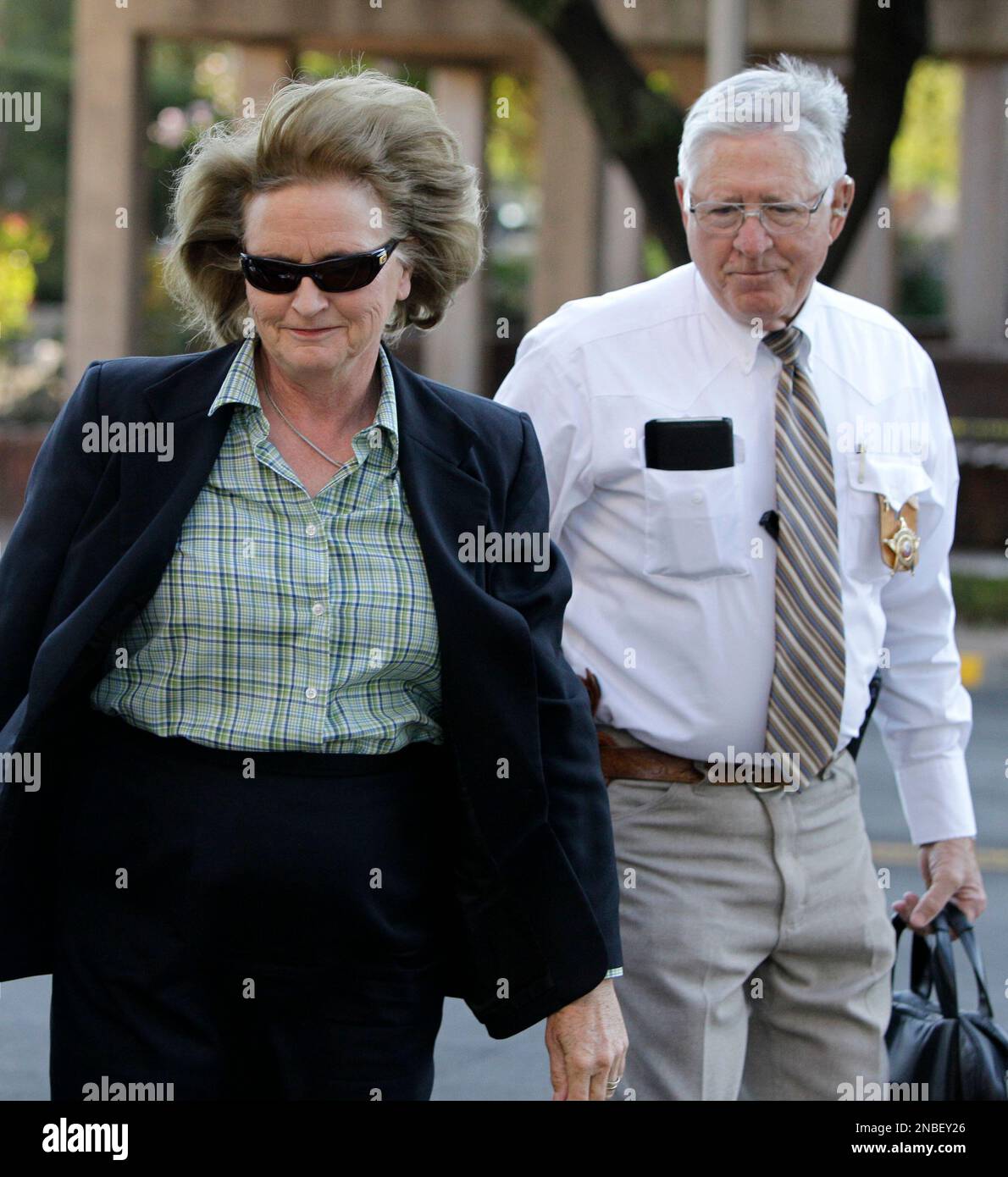 District Judge Barbara Walther arrives at the Tom Green County ...