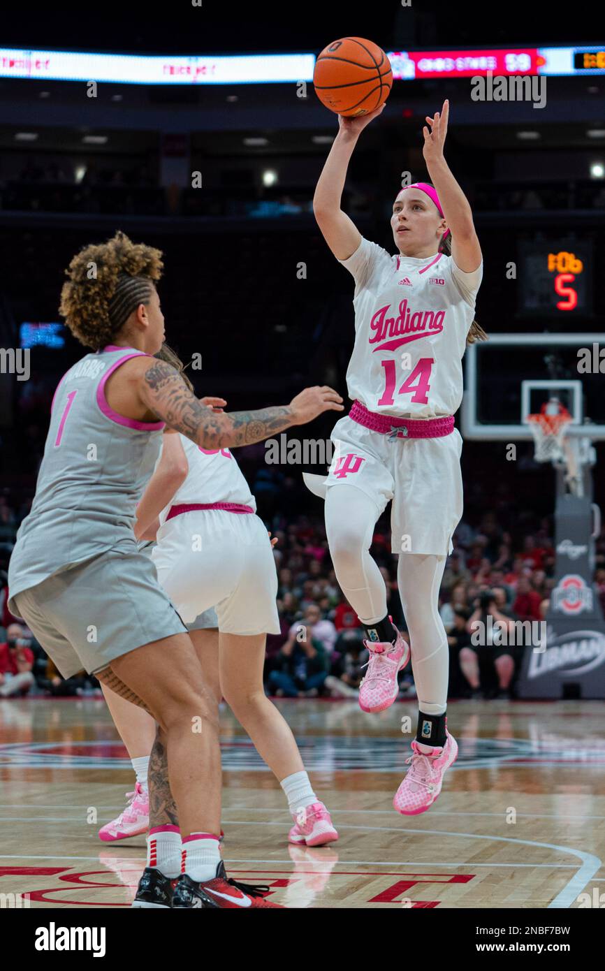 COLUMBUS, OH - FEBRUARY 13: Indiana Hoosiers guard Sara Scalia (14 ...