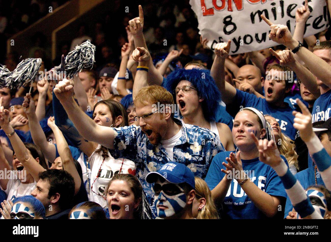 FILE - In this Feb. 9, 2005, file photo, Duke fans cheer during a ...