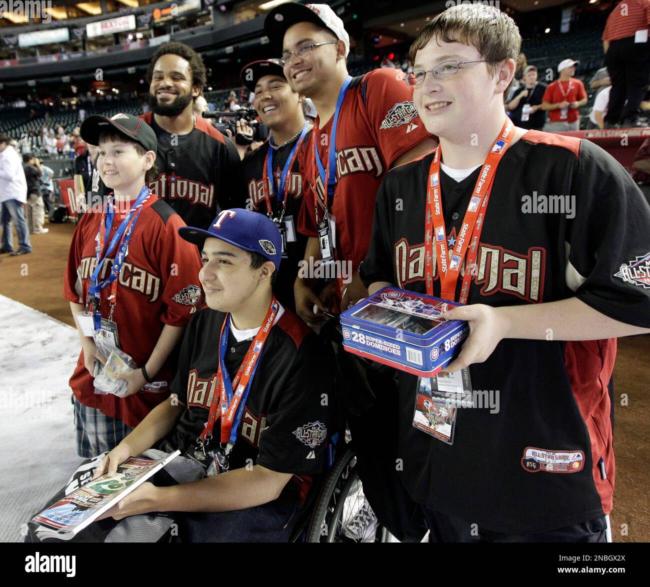 National League's Prince Fielder of the Milwaukee Brewers poses with ...