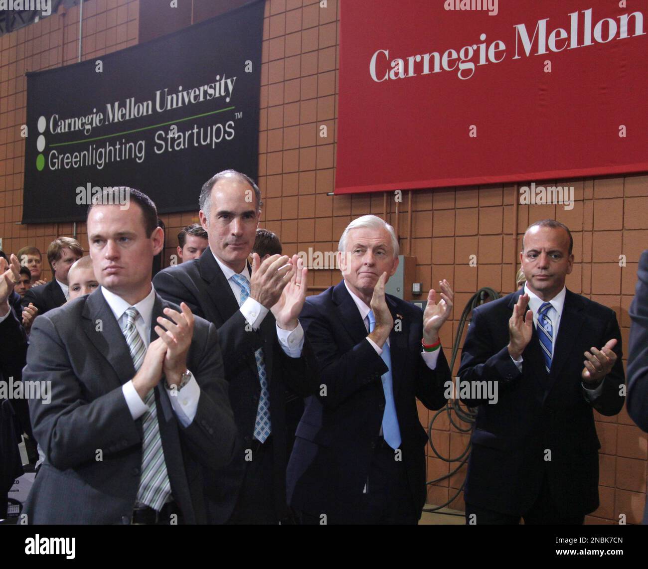 From left, Pittsburgh Mayor Luke Ravenstahl, Sen. Bob Casey, D-Pa ...