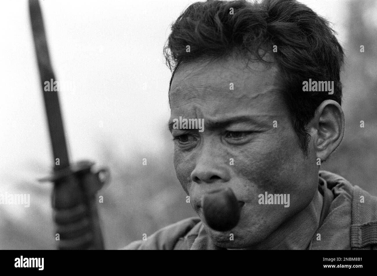 This pipe puffing soldier shown in Vietnam on Sept. 3, 1968, is a ...