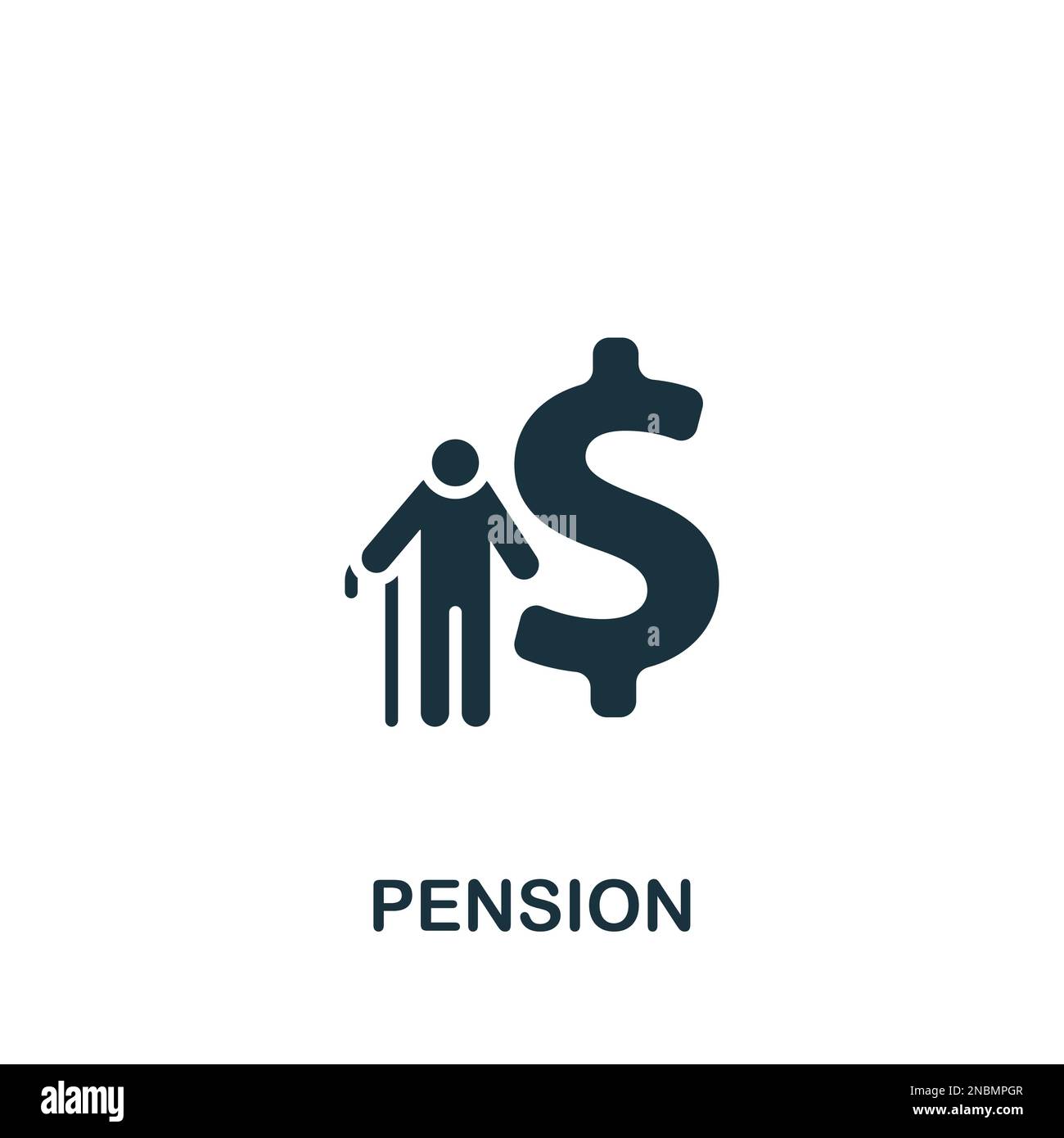 Icône retraite. Affiche monochrome simple de la collection des ...