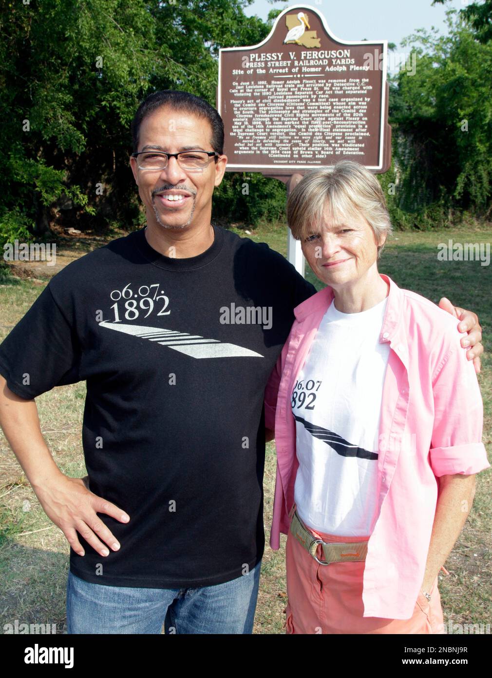 Keith Plessy and Phoebe Ferguson, descendants of the principals in the ...