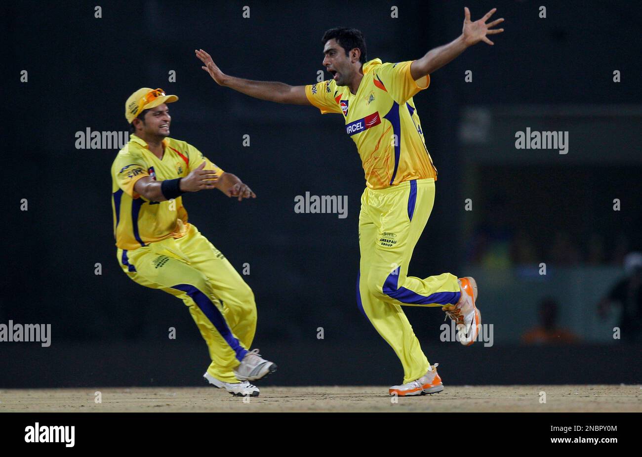 Ravichandran Ashwin of Chennai Super Kings, right, celebrates with ...