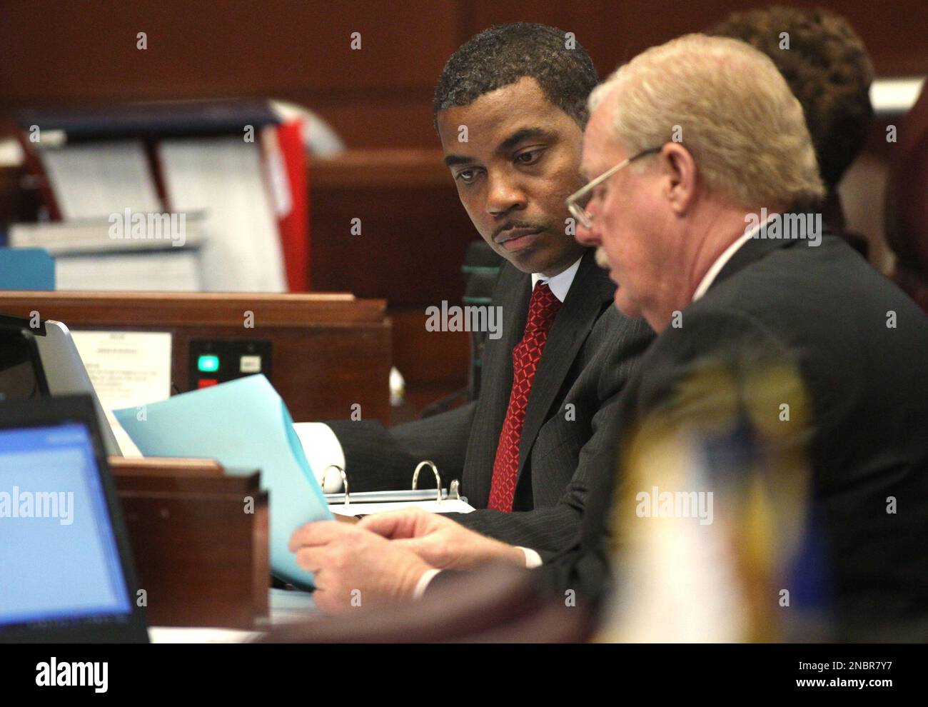 Nevada Senate Majority Leader Steven Horsford, D-North Las Vegas, left ...