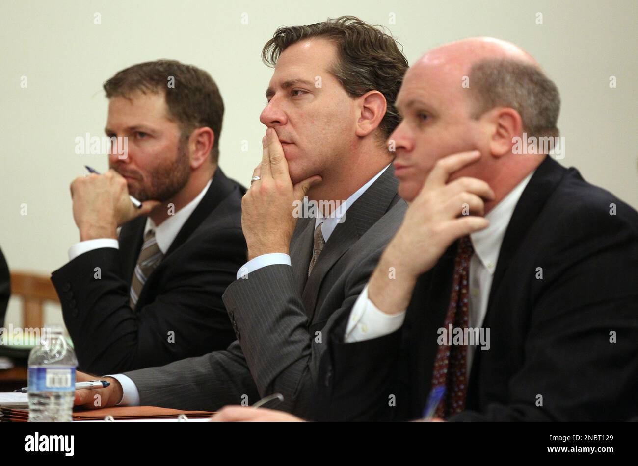Attorneys, from left, Matt Griffin, Bradley Schrager and Marc Elias ...