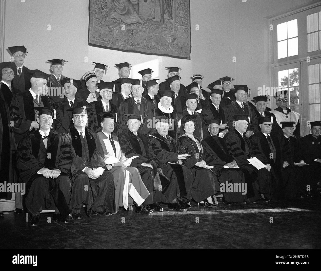 Her majesty the Queen Mother, Queen Elizabeth and members of group ...