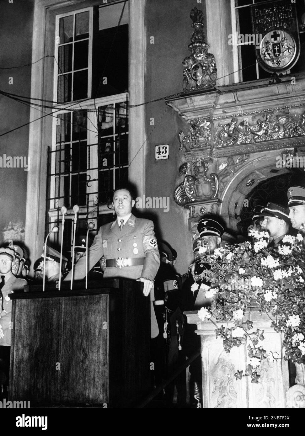 Alber Forster, leader of Danzig Nazis, addressed 100,000 of his ...