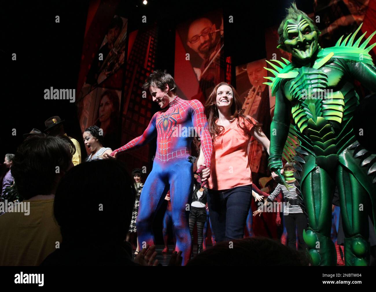 ADDS THEATER AND LOCTION *** Patrick Page, right, Jennifer Damiano ...