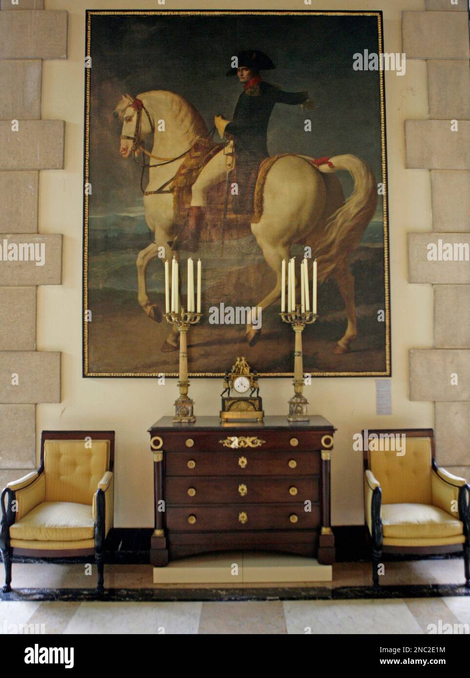A painting of Napoleon Bonaparte on display at the newly renovated ...