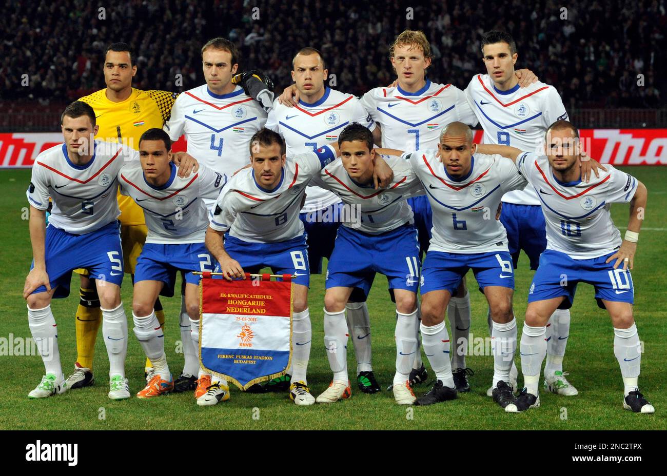 Netherlands' national players (top row left to right) Michel Vorm ...