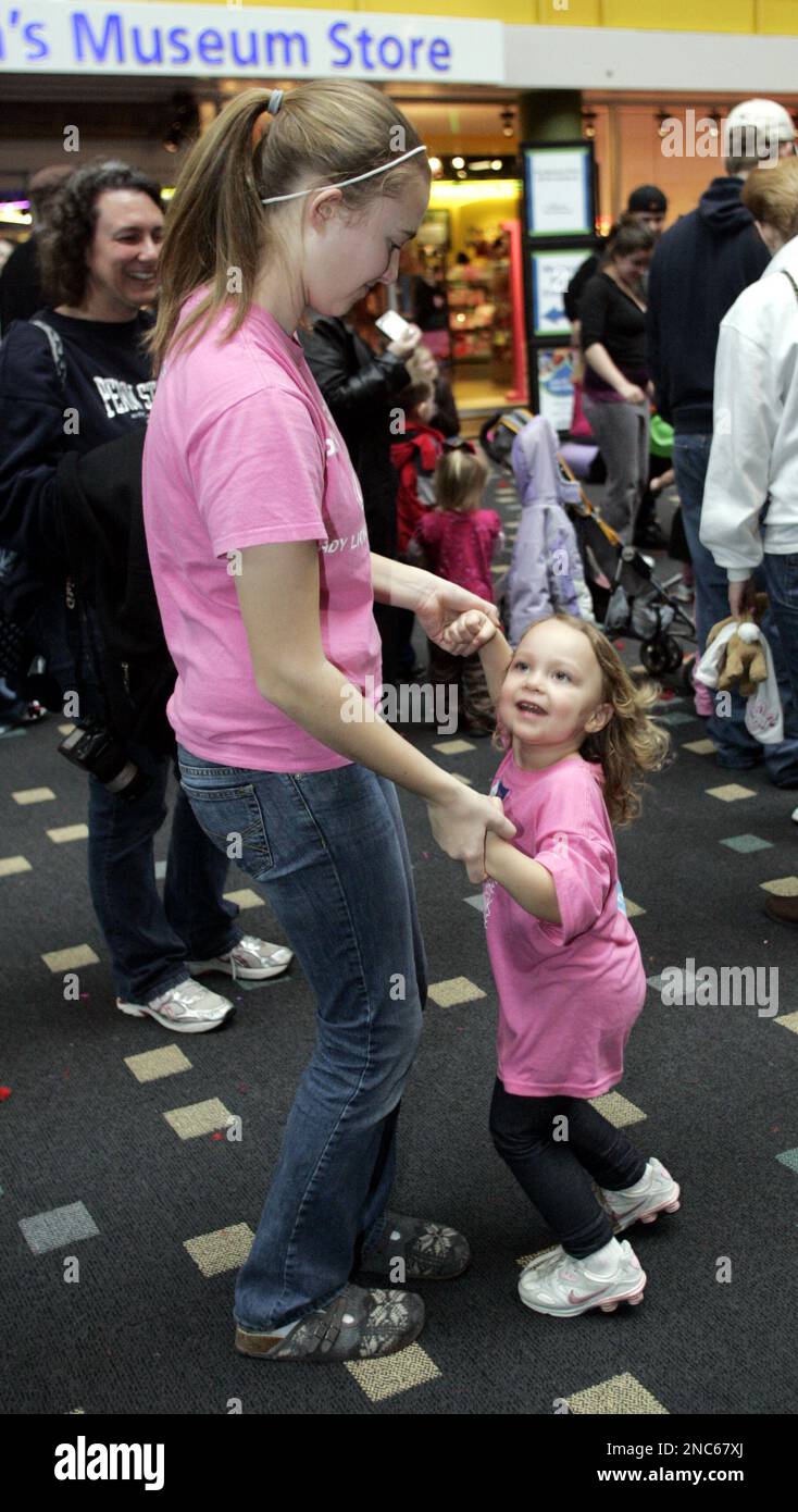 A mother and daughter do the Potty Dance at the Children's Museum in ...