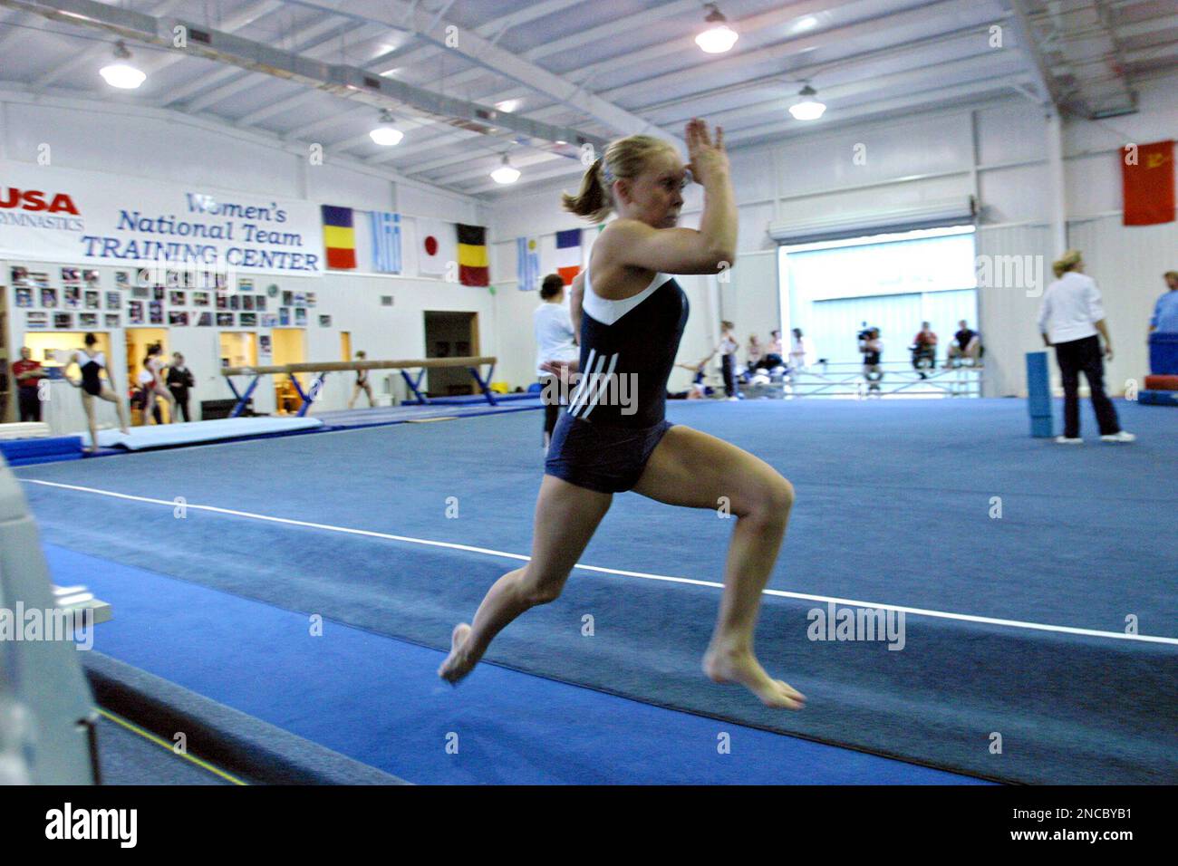 FILE-This April 7, 2004 file photo shows Hollie Vise, 16, of Dallas, training during a media day ...