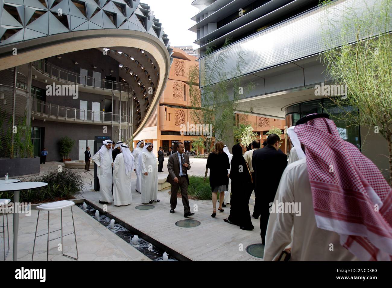 Visitors of different nationalities visit the Masdar Institute campus ...