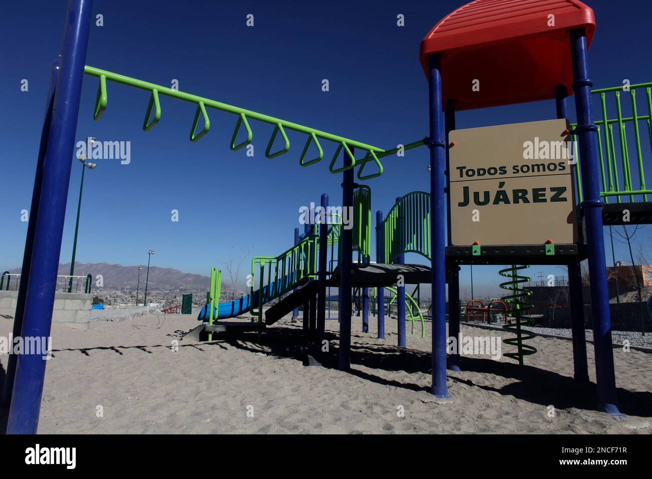 In this photo taken Dec. 13, 2010, a new park, with the slogan "Todos ...