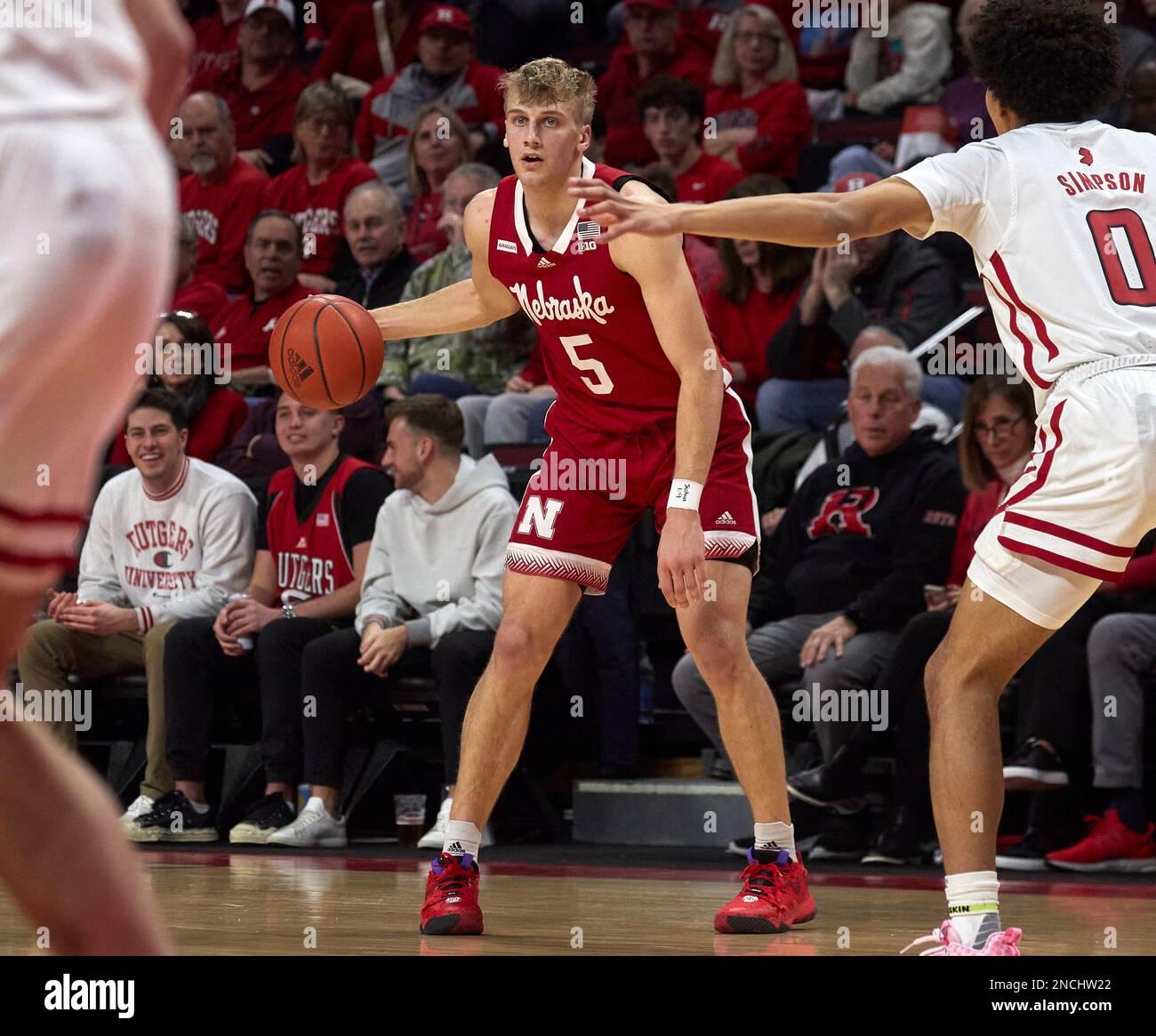 14 février 2023, Piscataway, New Jersey, Etats-Unis: Le gardien de ...