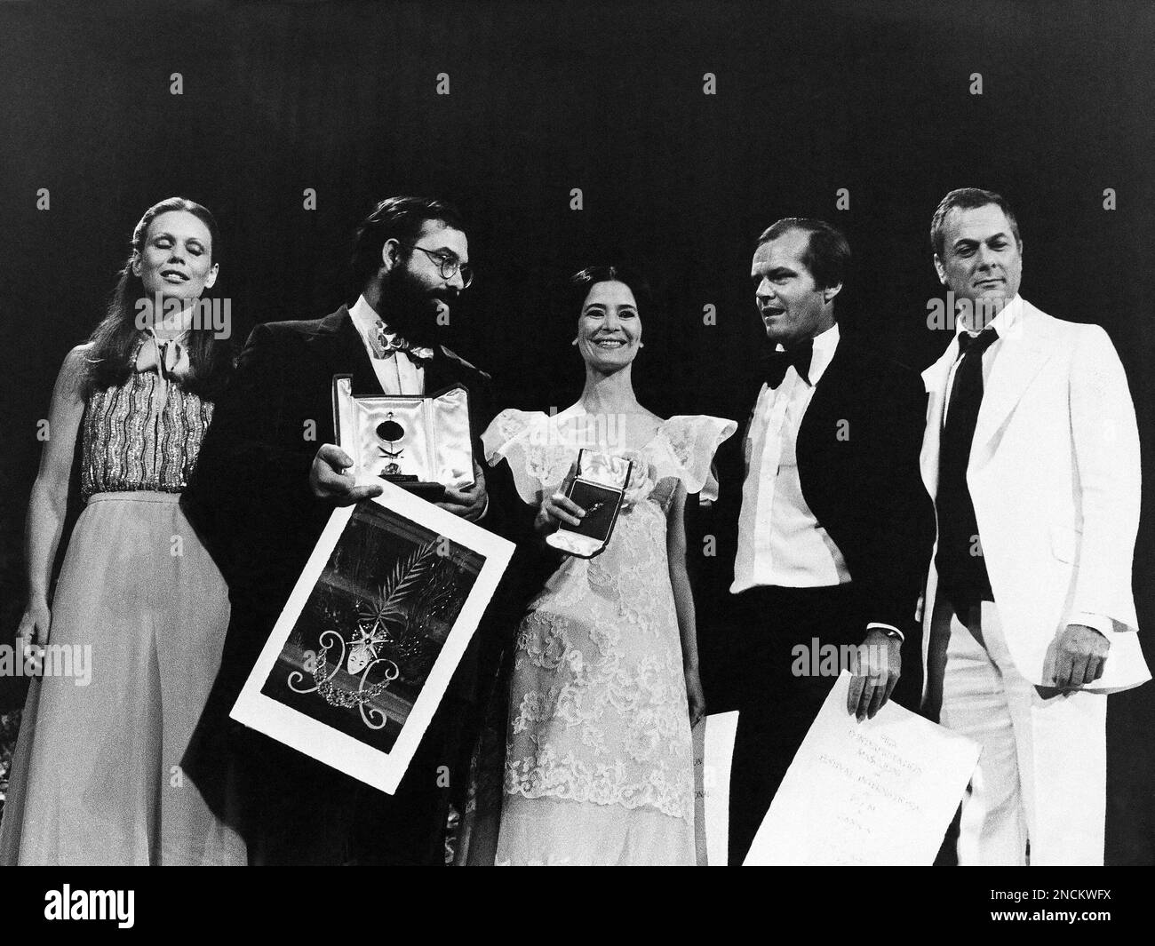 From left to right are: Swiss actress Marthe Keller, US director ...