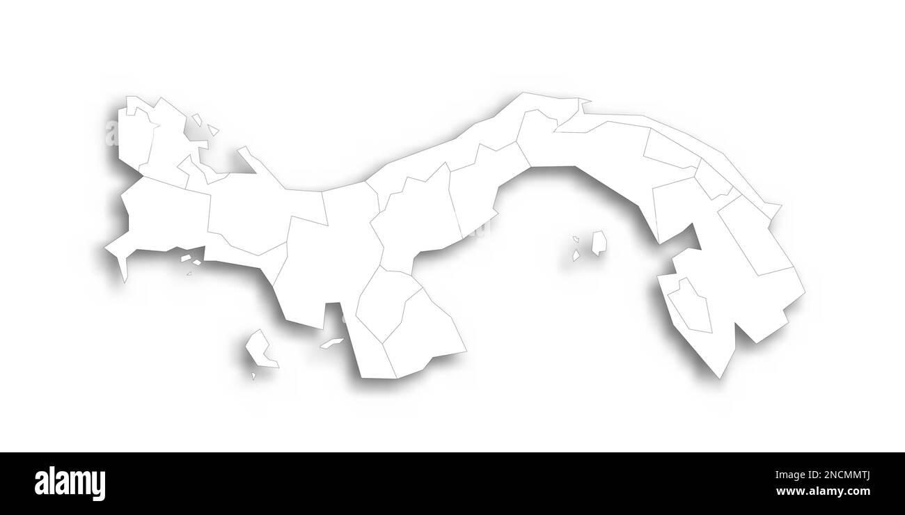 Panama carte politique des divisions administratives - provinces. Carte ...