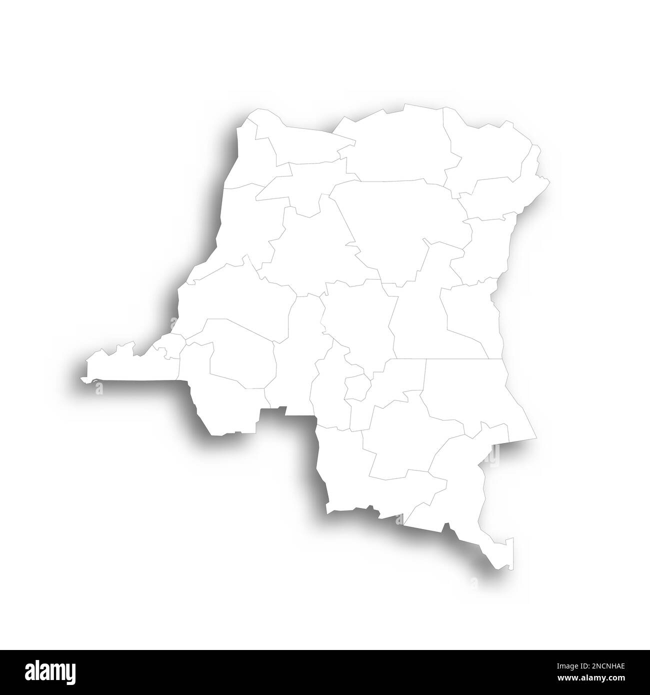 République démocratique du Congo carte politique des divisions ...