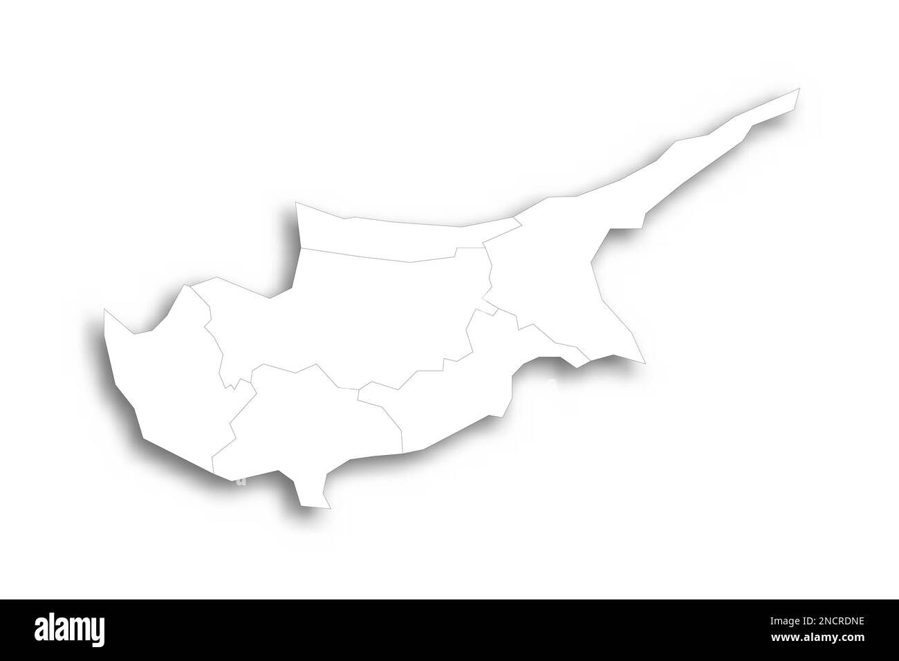 Chypre carte politique des divisions administratives - districts. Carte ... Chypre carte politique des divisions administratives - districts. Carte ...