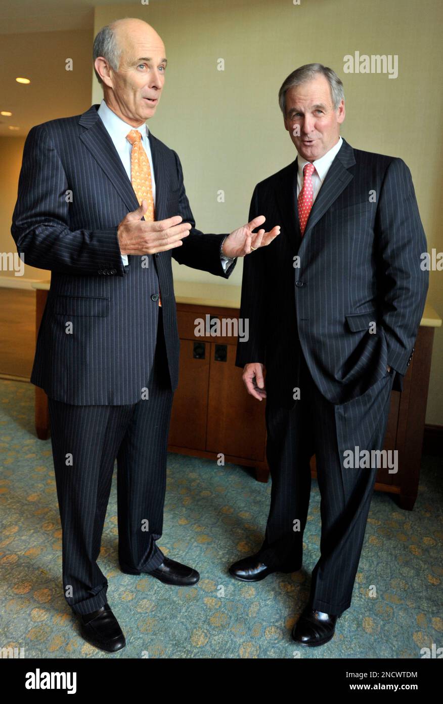 NStar Chairman, President and CEO Thomas J. May, left, and Northeast ...