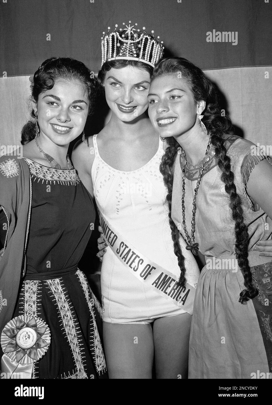 FILE - This July 17, 1957 file photo shows two foreign entrants in the ...