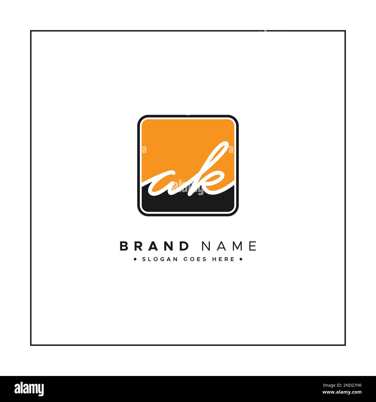 Logo de signature simple AK - modèle vectoriel manuscrit pour Les logos ...