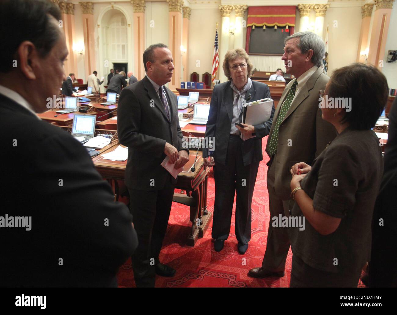 State Senate President Pro Tem Darrell Steinberg, D-Sacramento, second ...